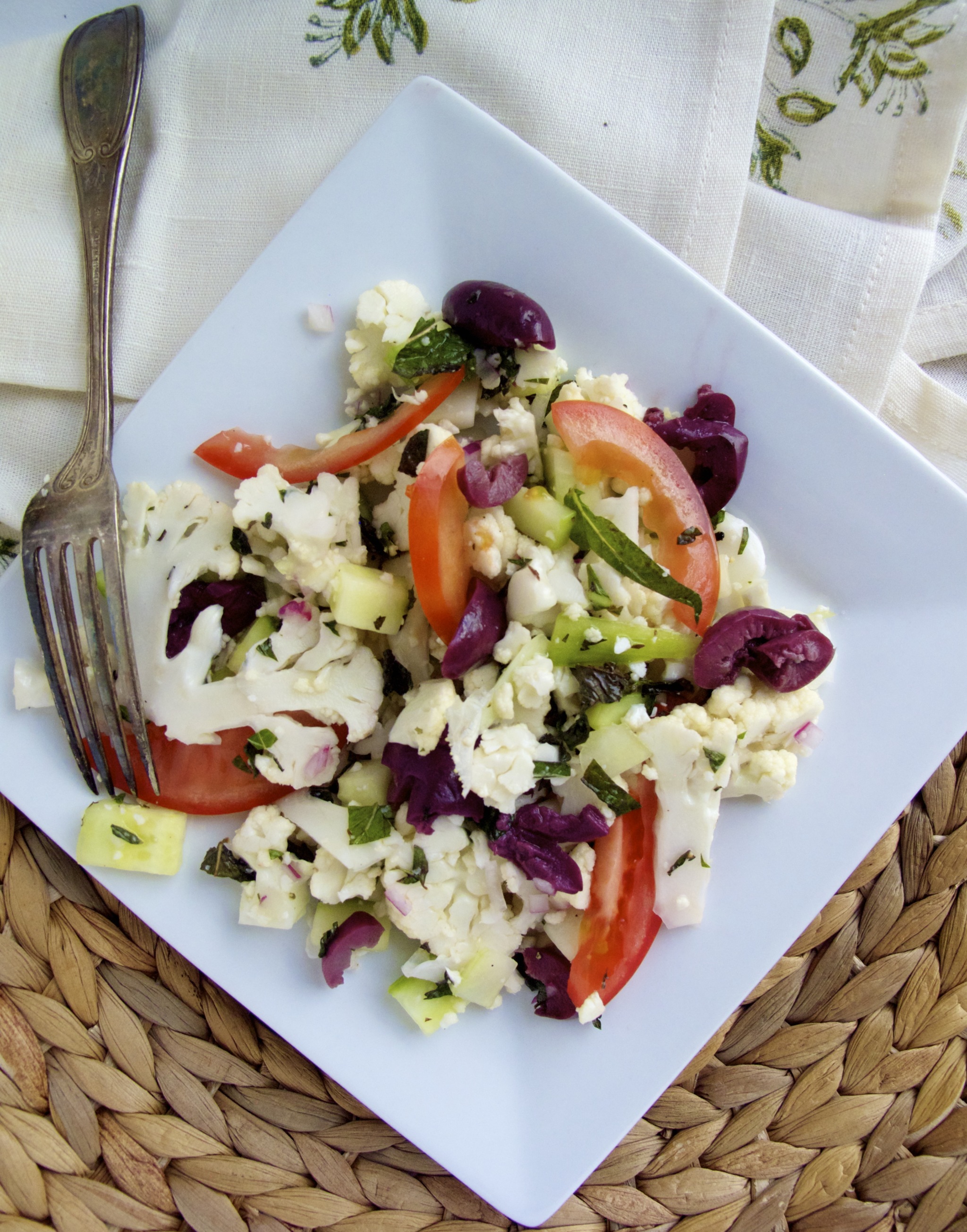 Ensalada de coliflor mediterranea - Piloncillo&Vainilla