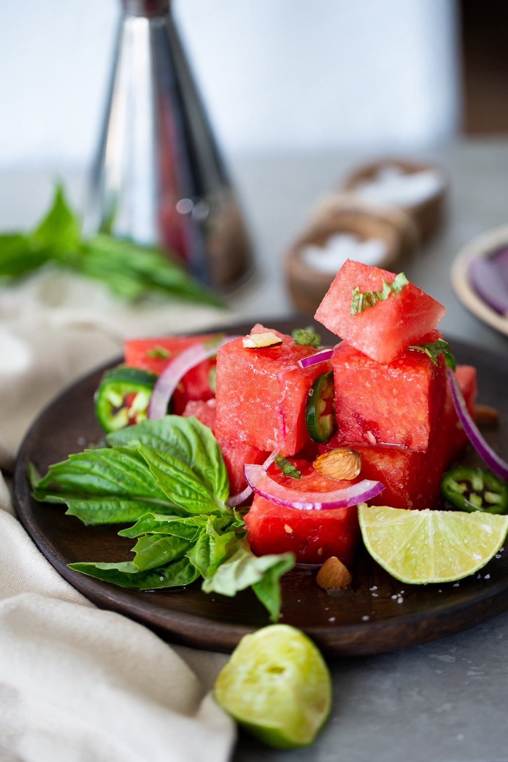 Ensalada de sandía, lo delicioso de la sandía pero en versión salada