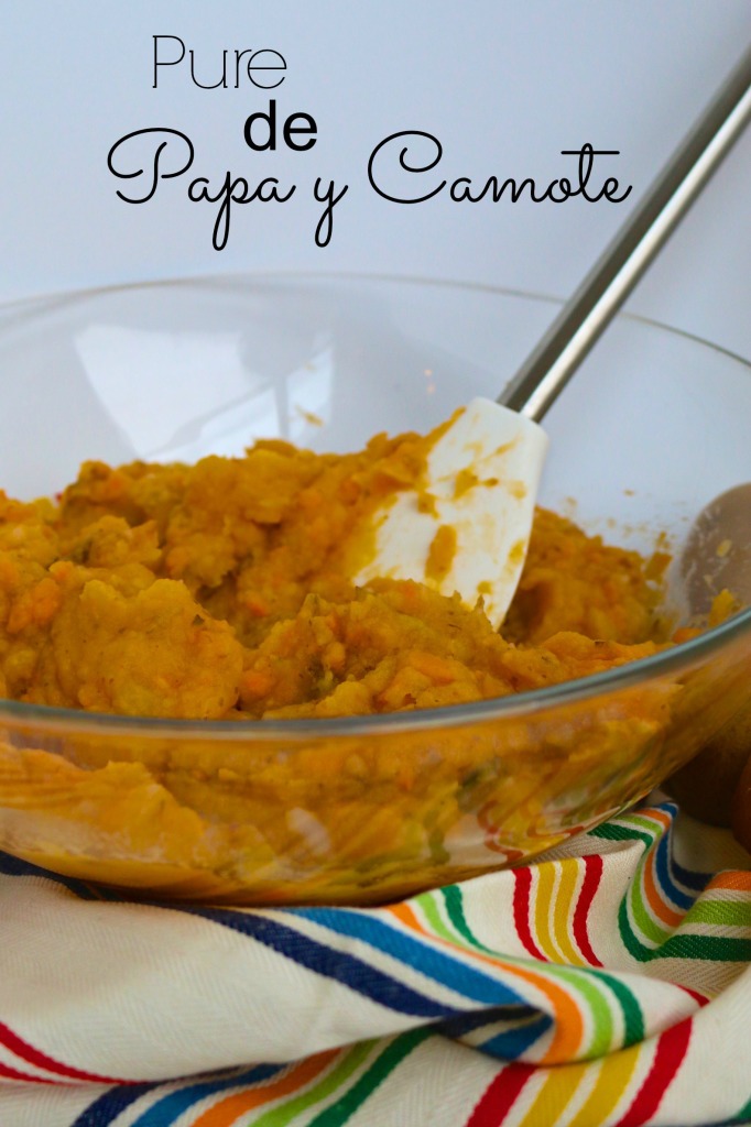 Pure de papa y camote con crema de chipotle - Piloncillo&Vainilla